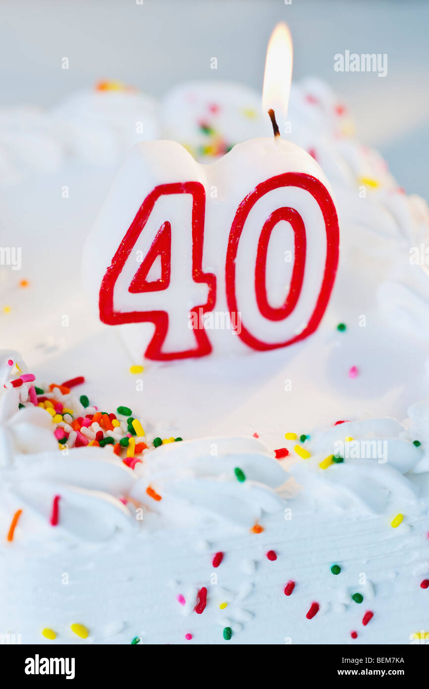 Birthday for forty years old Stock Photo - Alamy