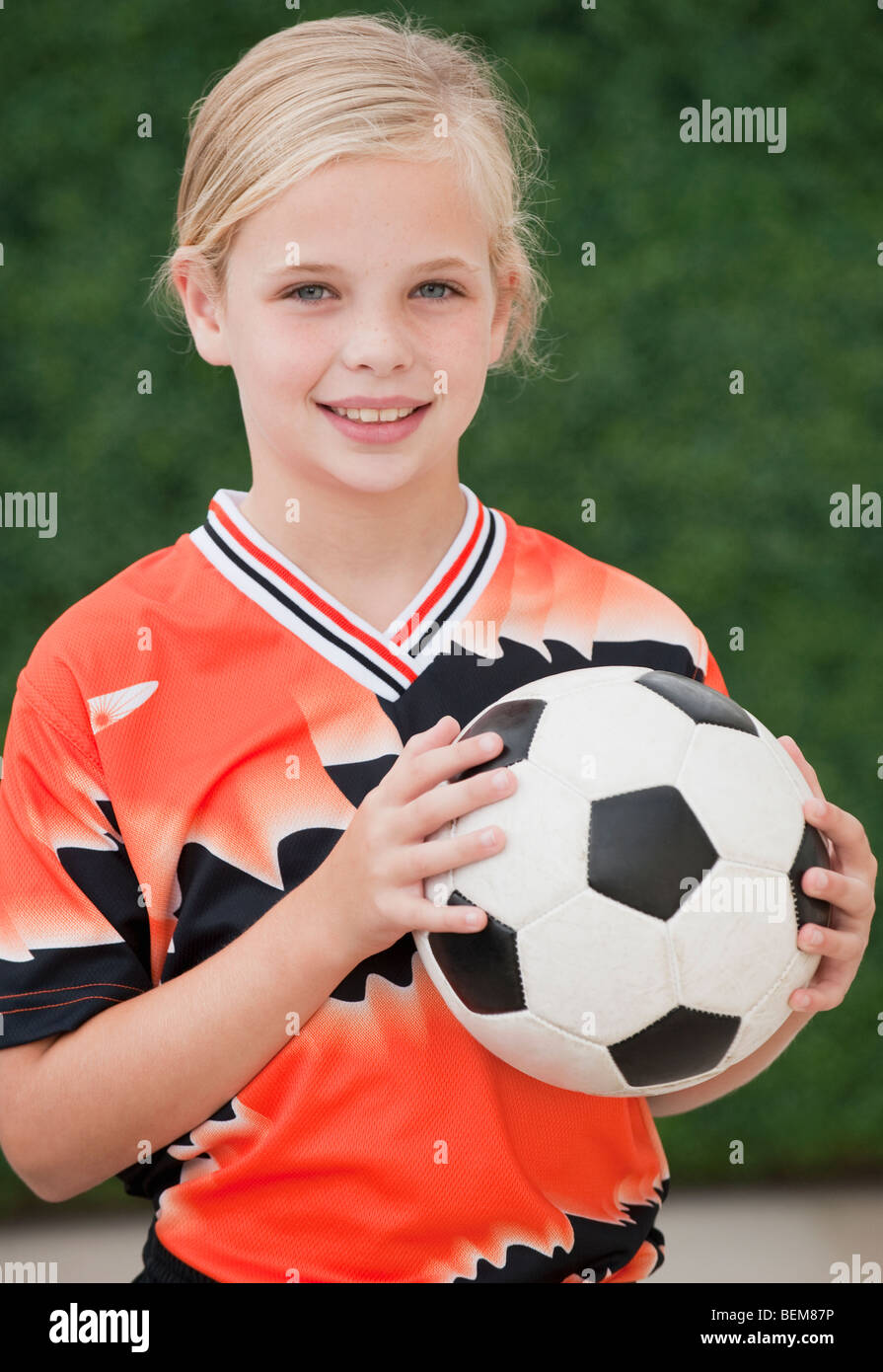 Child with soccer ball Stock Photo - Alamy