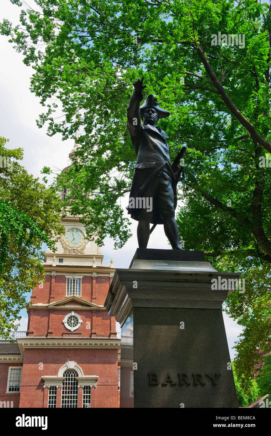 Statue of Commodore Barry Stock Photo - Alamy