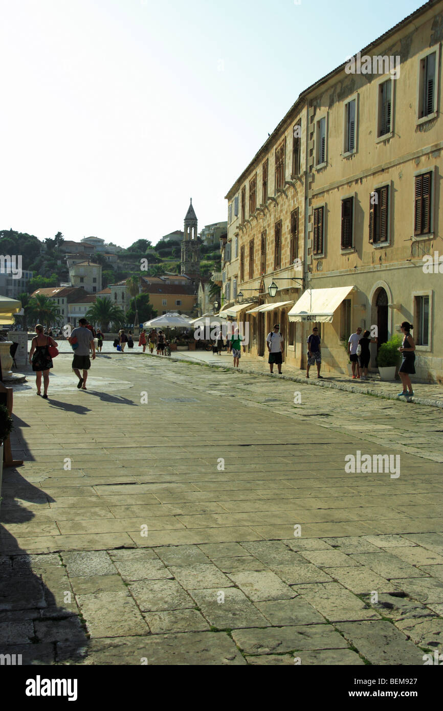 Hvar town pjaca town square hi-res stock photography and images - Alamy