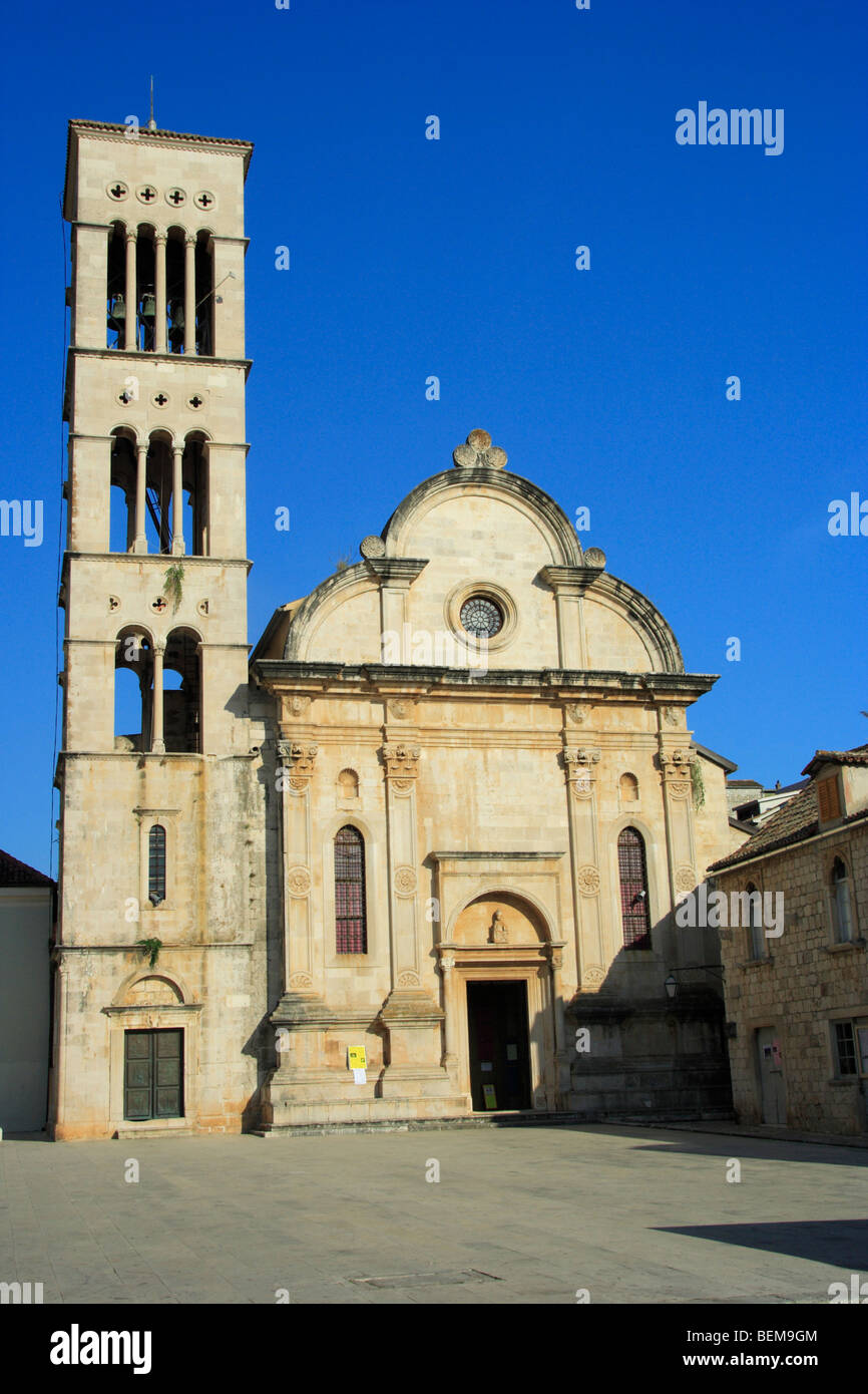 Cathedral of St. Stephen in Hvar town, Croatia Stock Photo - Alamy
