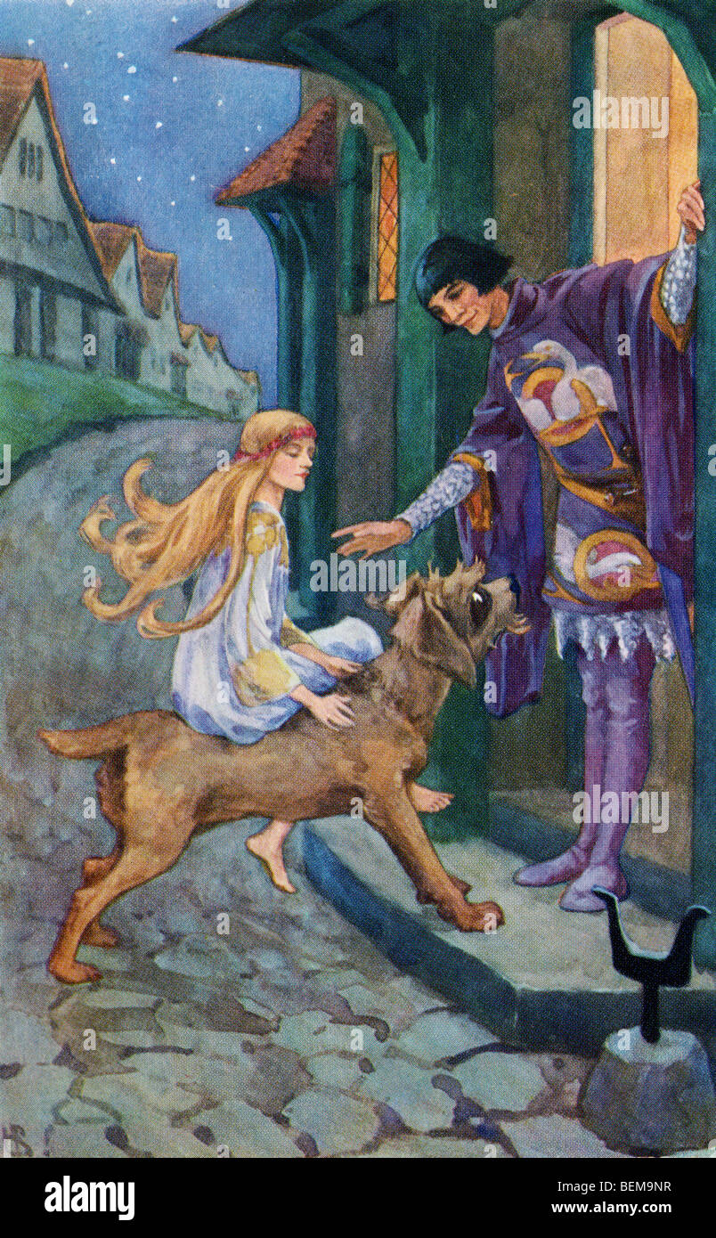 The Sleeping Princess and the Soldier Stock Photo - Alamy