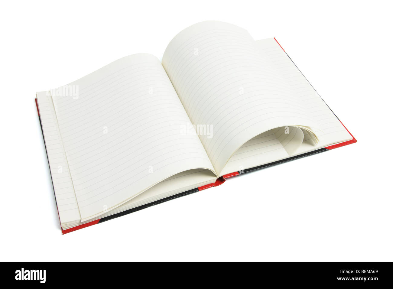 Open Note Book Stock Photo - Alamy