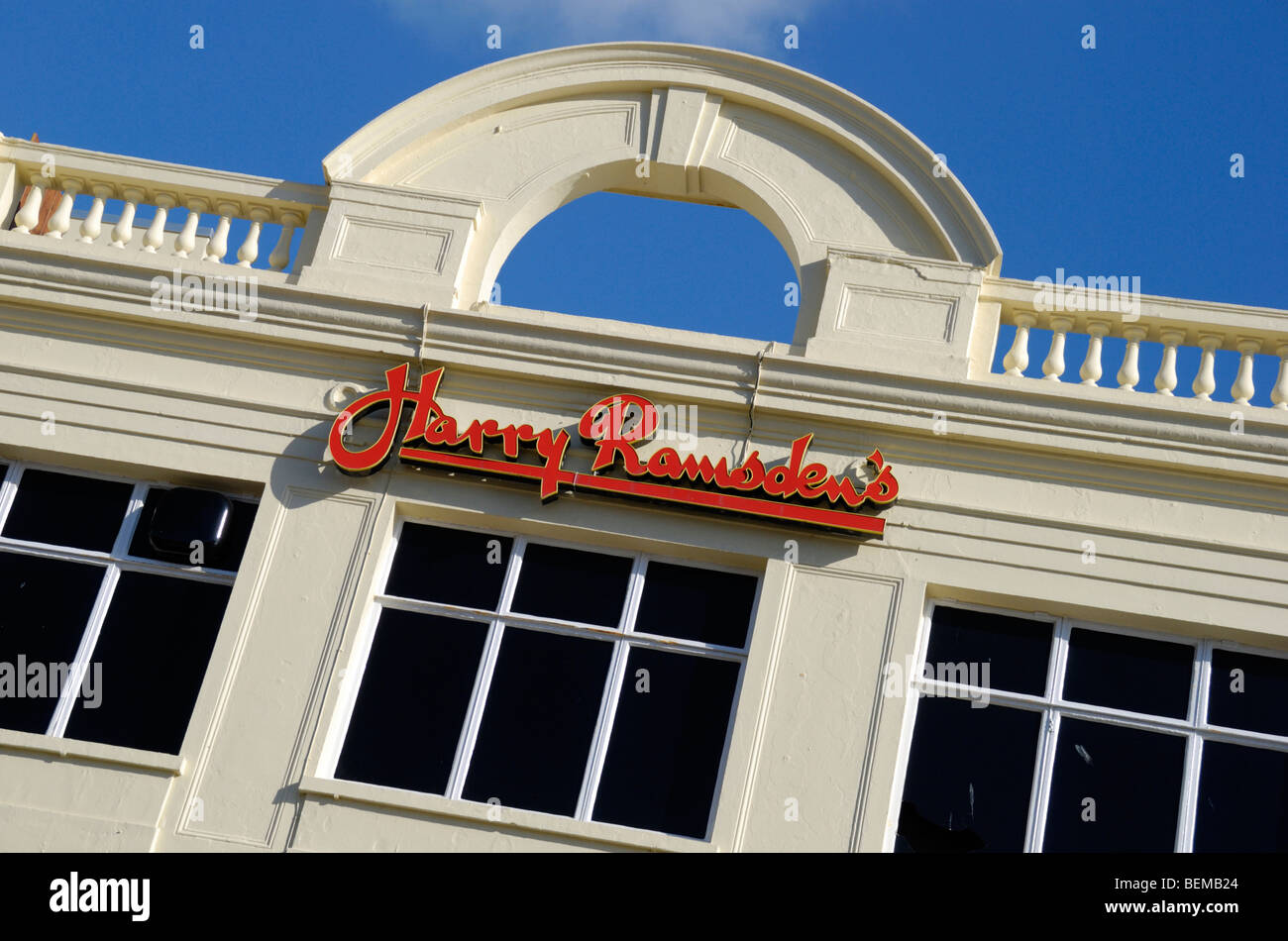 Exterior of Harry Ramsden’s fish and chip restaurant Stock Photo - Alamy