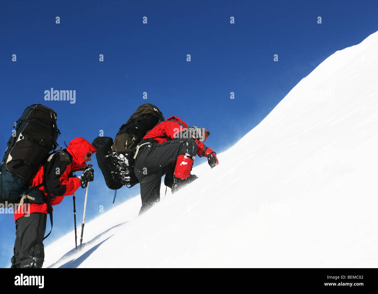 Group climbers climb top peak hi-res stock photography and images - Alamy