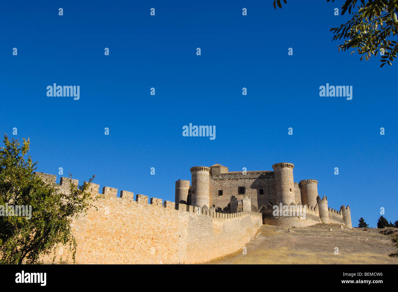 Belmonte castle (S. XV). Belmonte. Cuenca province, Castilla- La Mancha ...