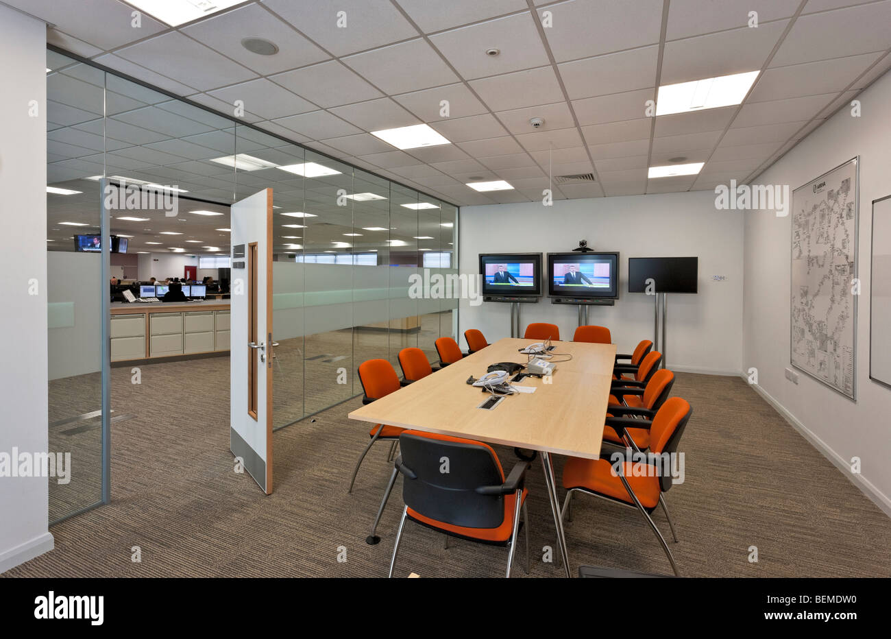 Incident room at a Network Rail Control Centre Stock Photo - Alamy