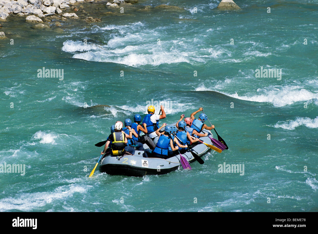 White water rafting on river as extreme sport Stock Photo - Alamy