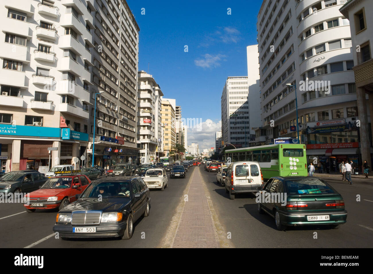 Avenue de l'Armee Royale,Casablanca, Morocco, Africa Stock Photo - Alamy