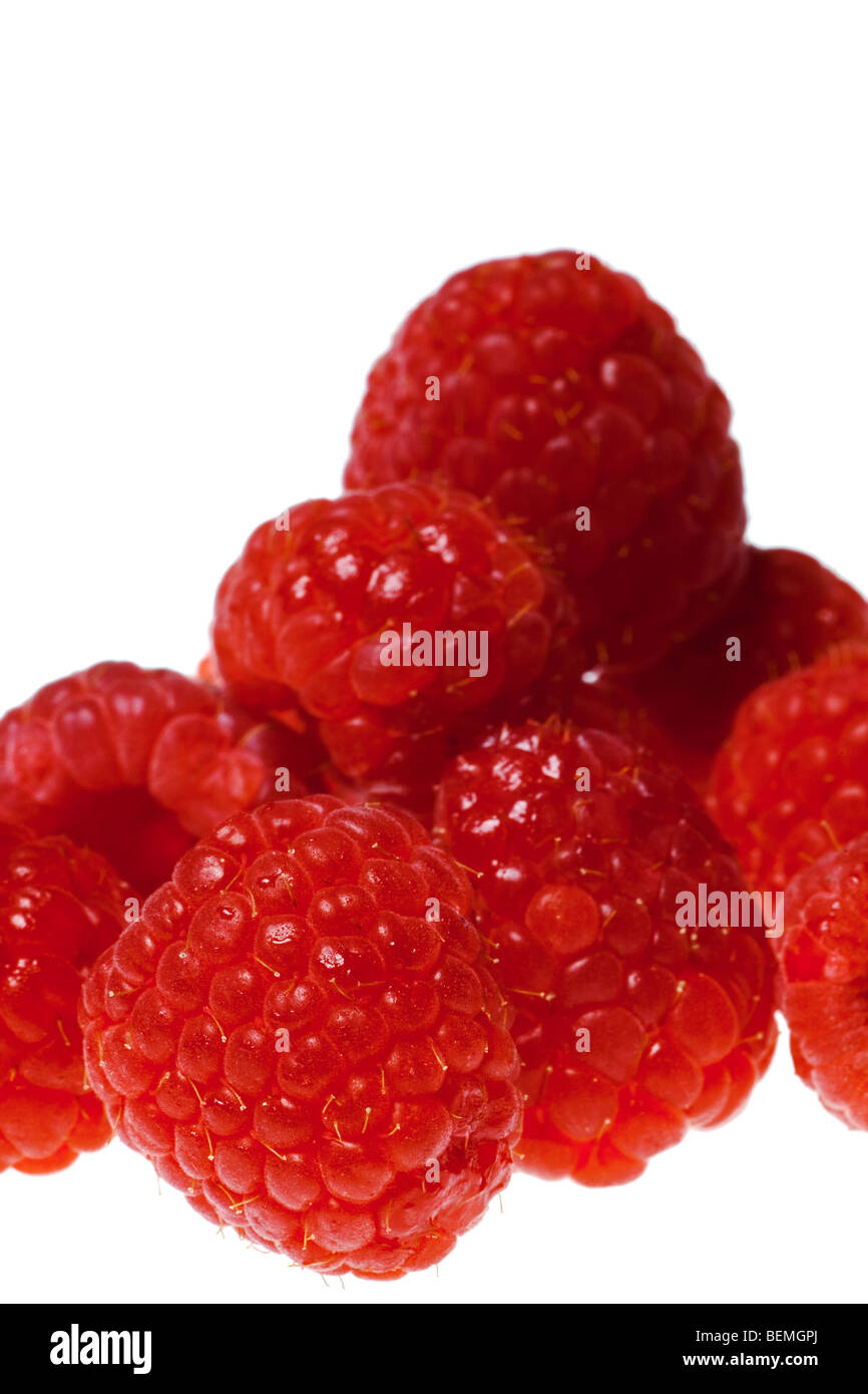 raspberry isolated on a pure white background Stock Photo - Alamy