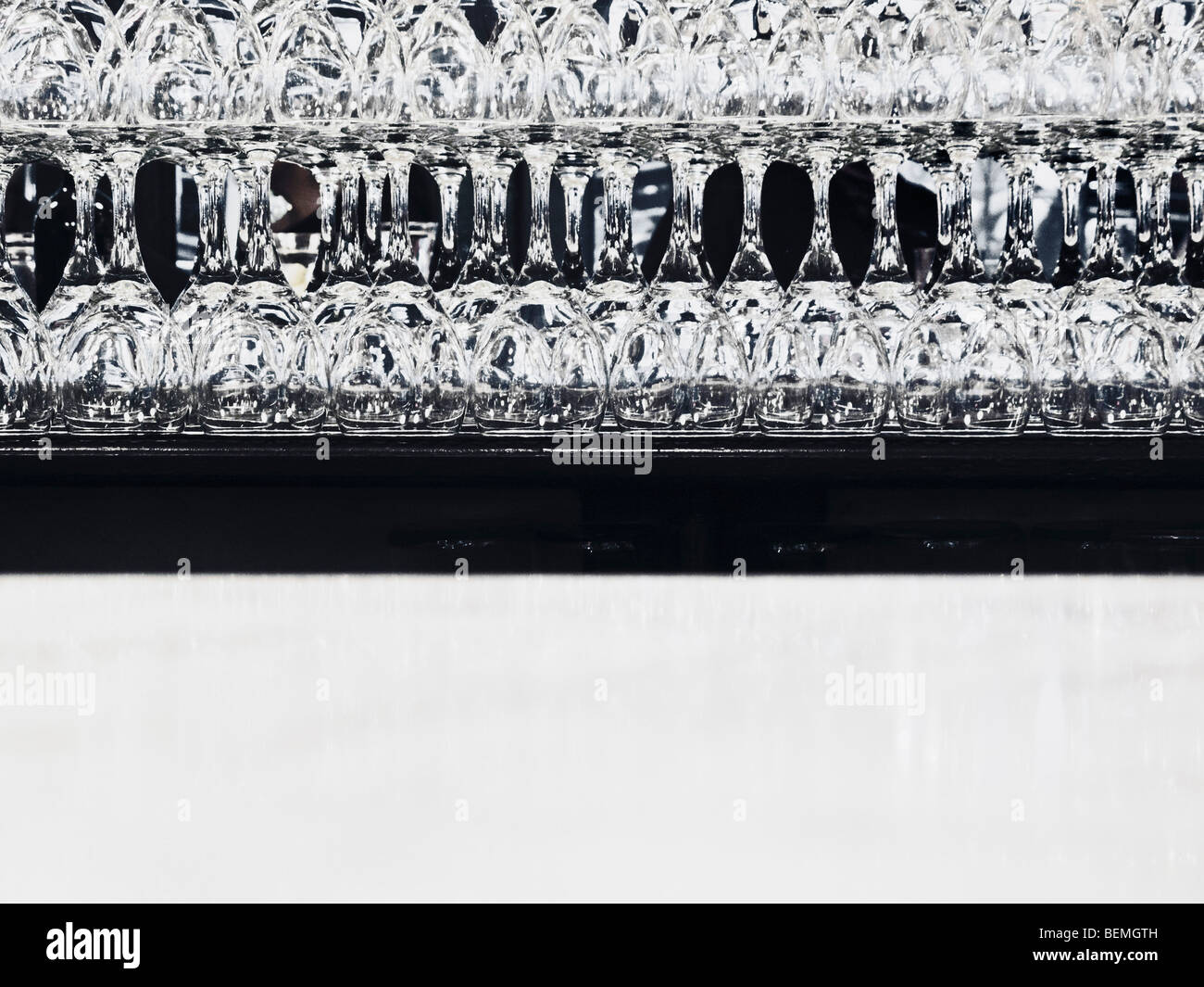 Stack wine glasses on bar hi-res stock photography and images - Alamy