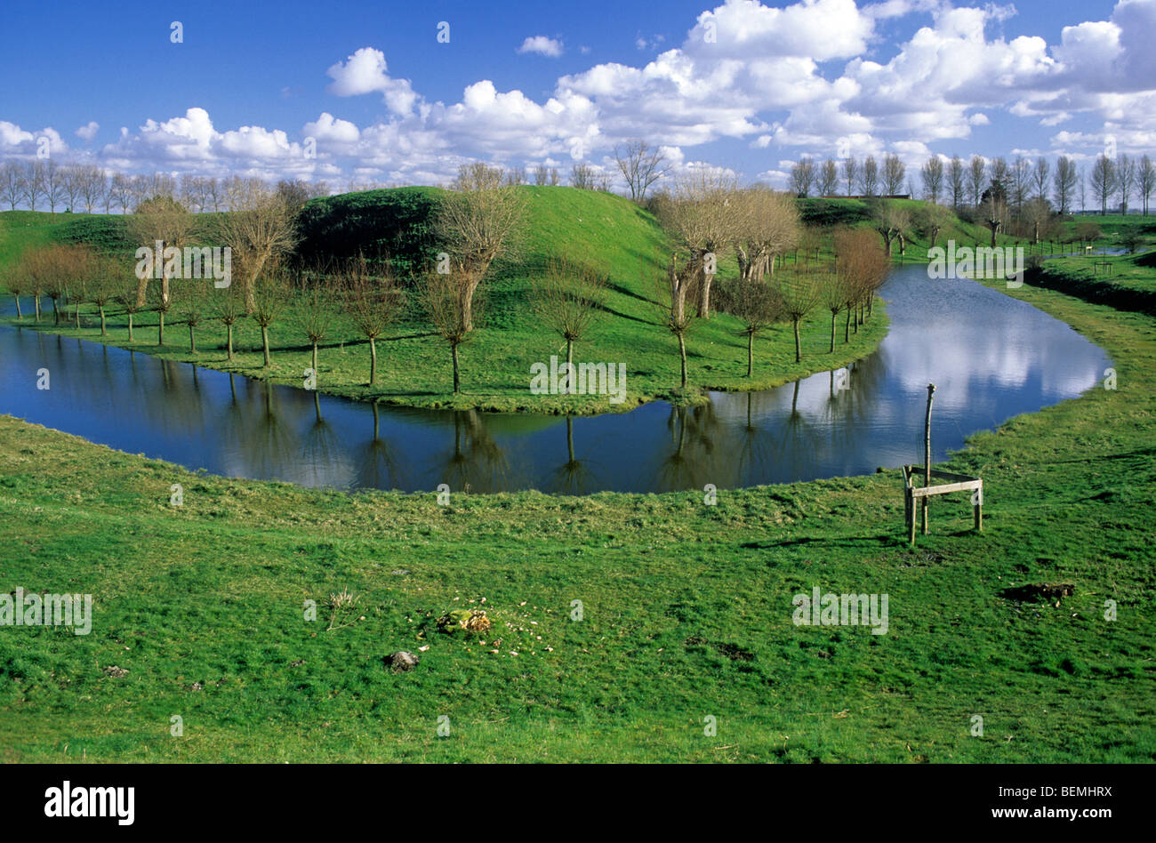 Remains of fortress and rampart of Retranchement, Netherlands Stock ...