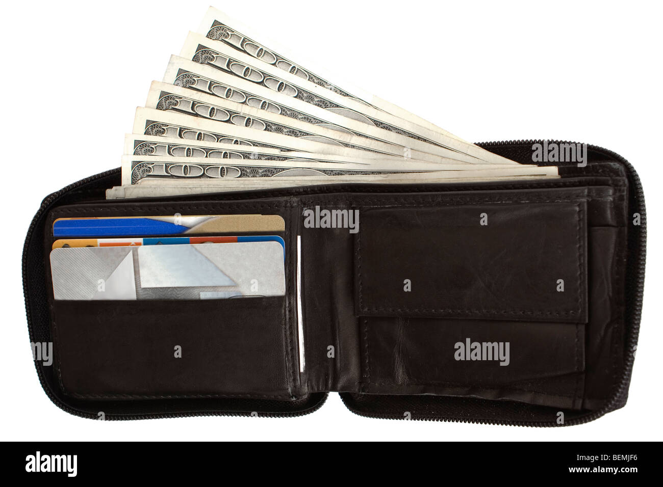 Wallet 100 dollar bills hi-res stock photography and images - Alamy