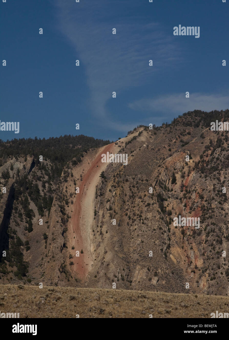 Devil's Slide overlooks the Yellowstone Valley Stock Photo - Alamy