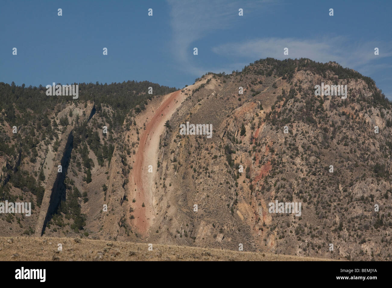 Devil's Slide overlooks the Yellowstone Valley Stock Photo - Alamy