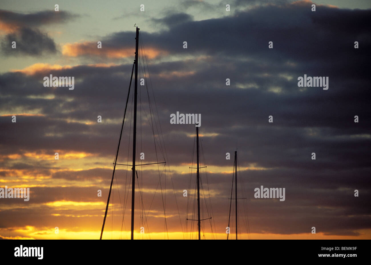 Sailing ships in sunset Huahine French Polynesia Stock Photo - Alamy