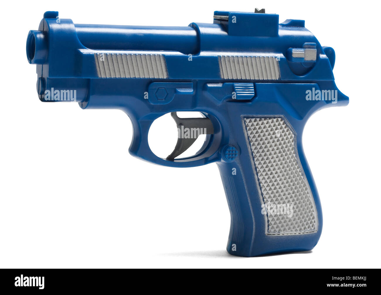 Plastic toy bb gun on white background Stock Photo - Alamy