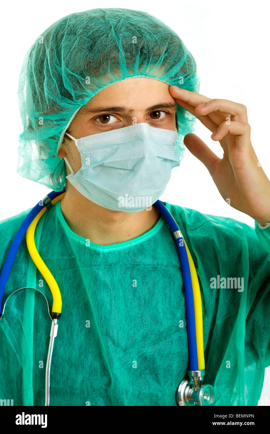young male doctor, isolated on white background Stock Photo - Alamy