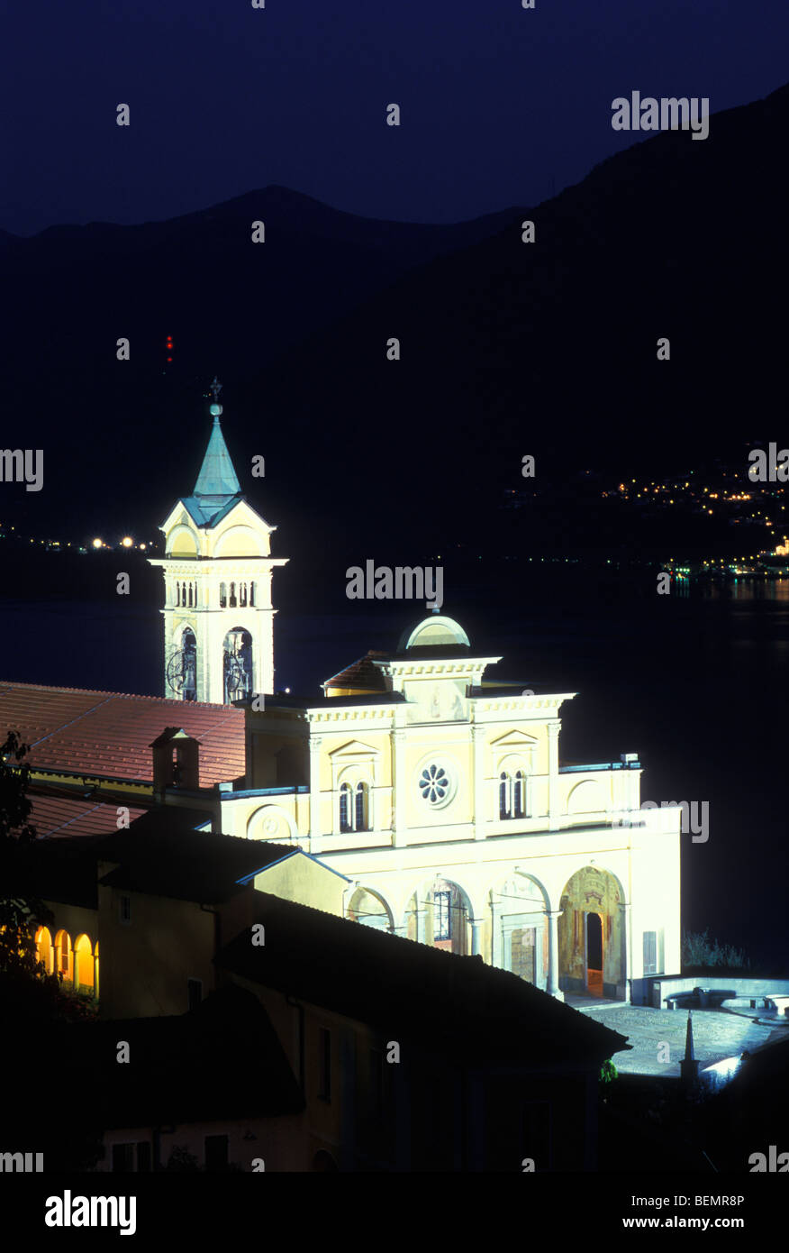 Church Madonna del Sasso, Pilgrimage Church, Lago Maggiore, Locarno ...