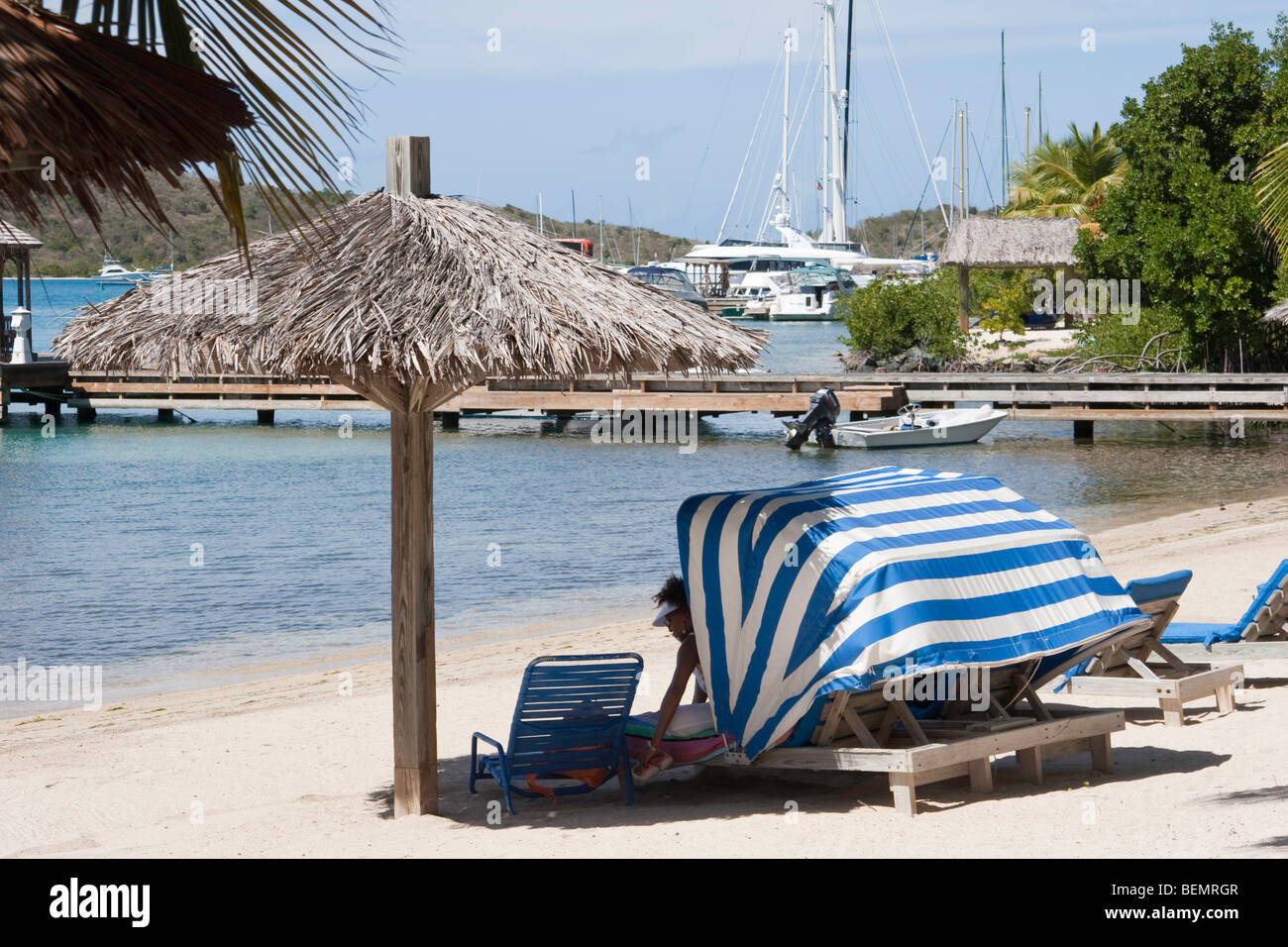 Beach at Bitter End Yacht Club Stock Photo - Alamy