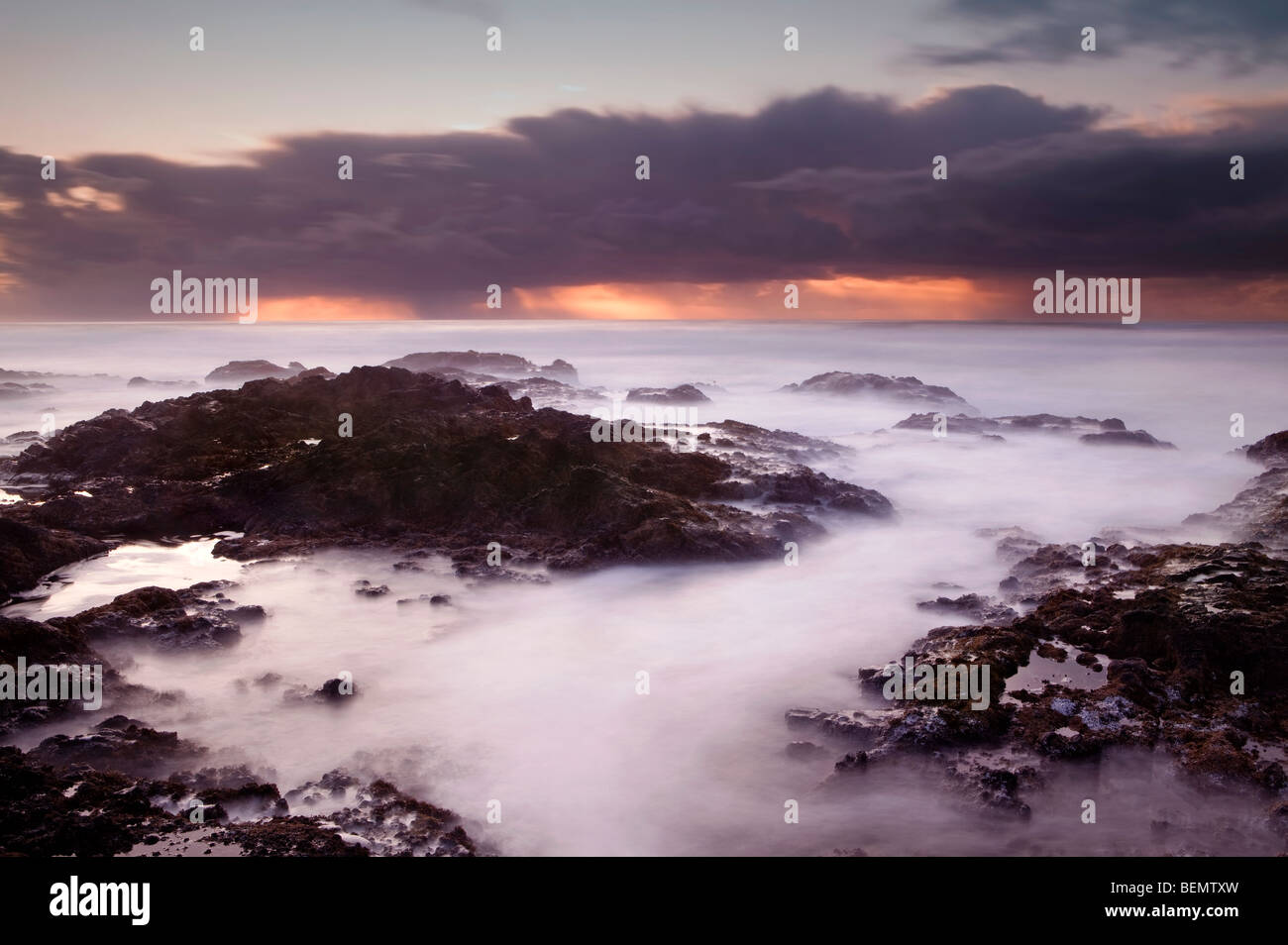View of Beach, Surf and Rock Formations, Cooks Chasm, Oregon Coast ...