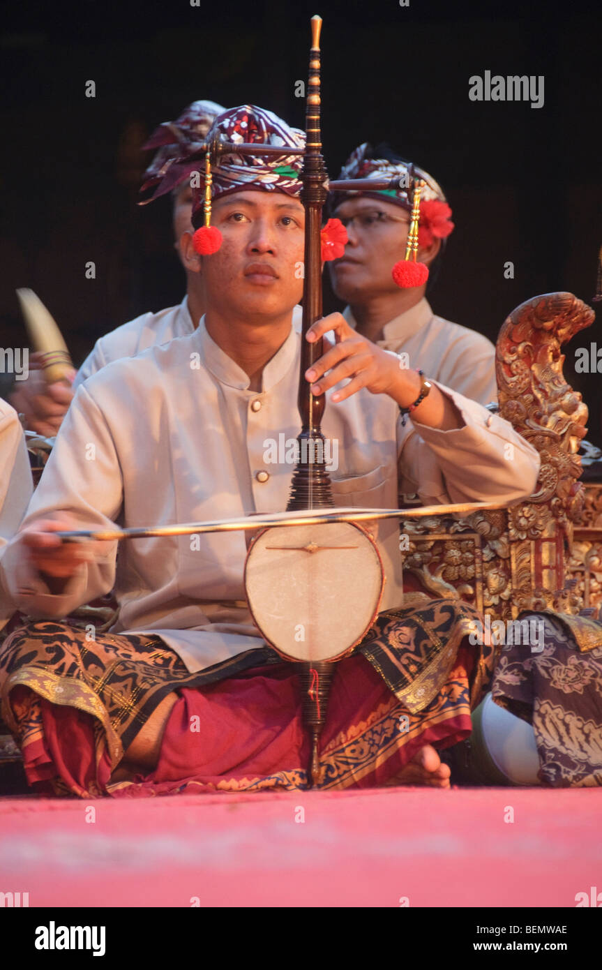 gamelan orchestra playing during a Barong and Kris performance in Bali ...