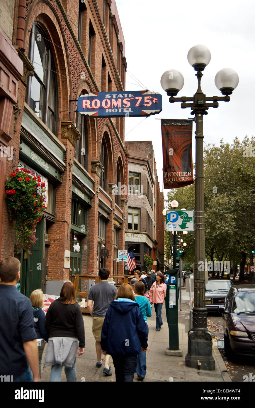 Pioneer Square in downtown Seattle, Washington Stock Photo - Alamy