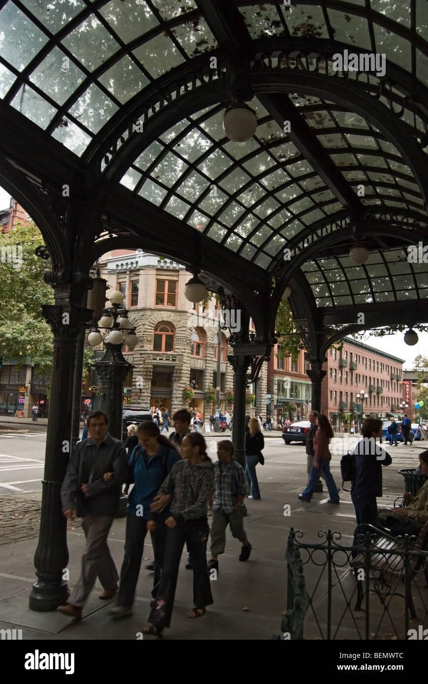 The Pioneer Square Pergola in downtown Seattle Stock Photo - Alamy