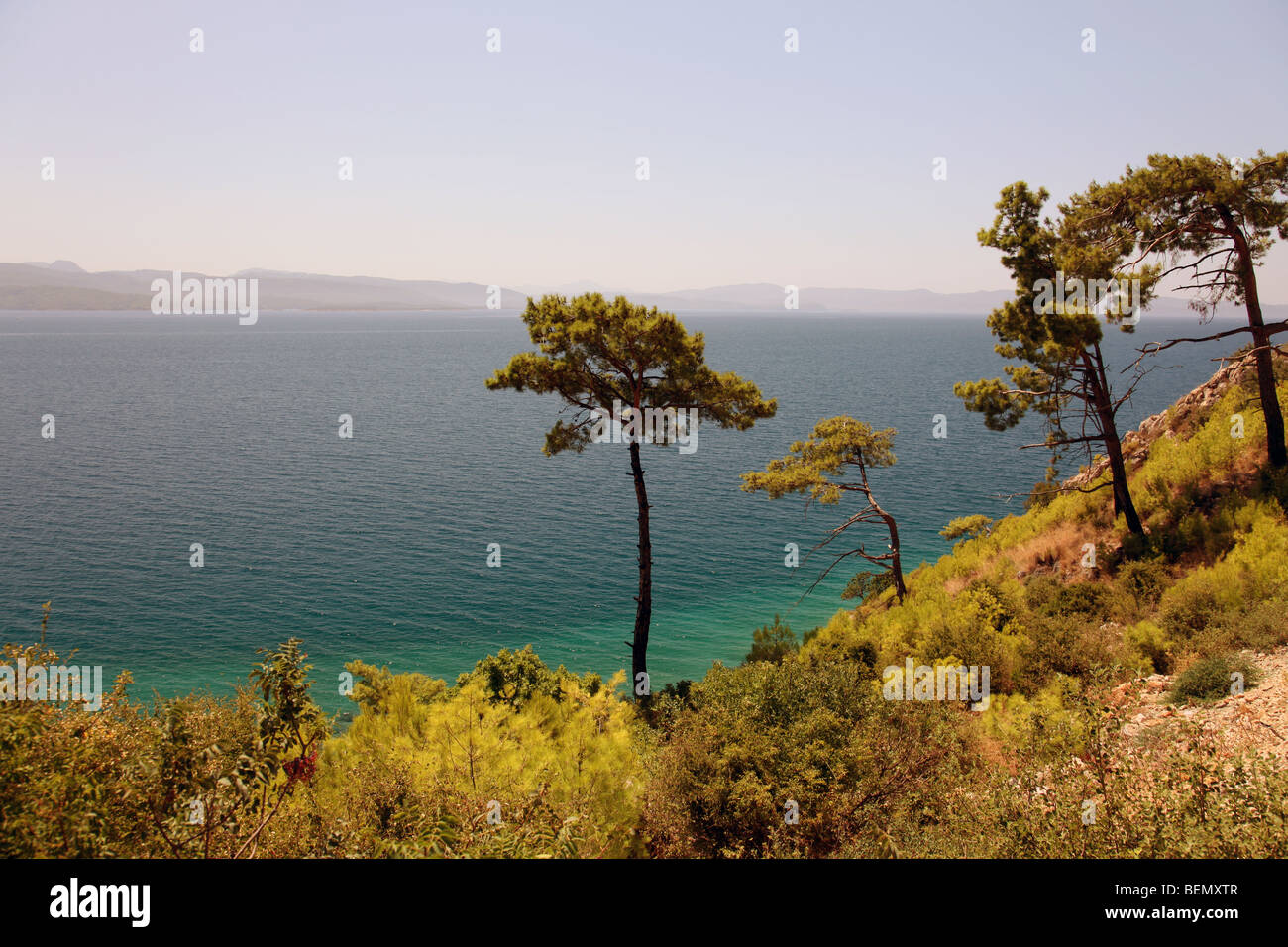 Turkish beach landscape Stock Photo - Alamy