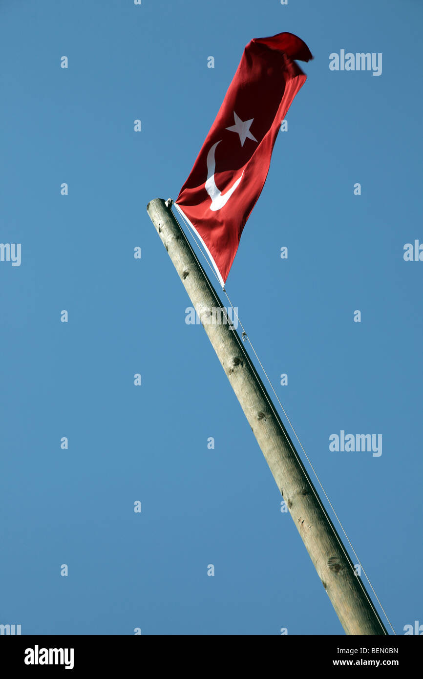 Turkish National Flag Akyaka Turkey Anatolia Stock Photo - Alamy
