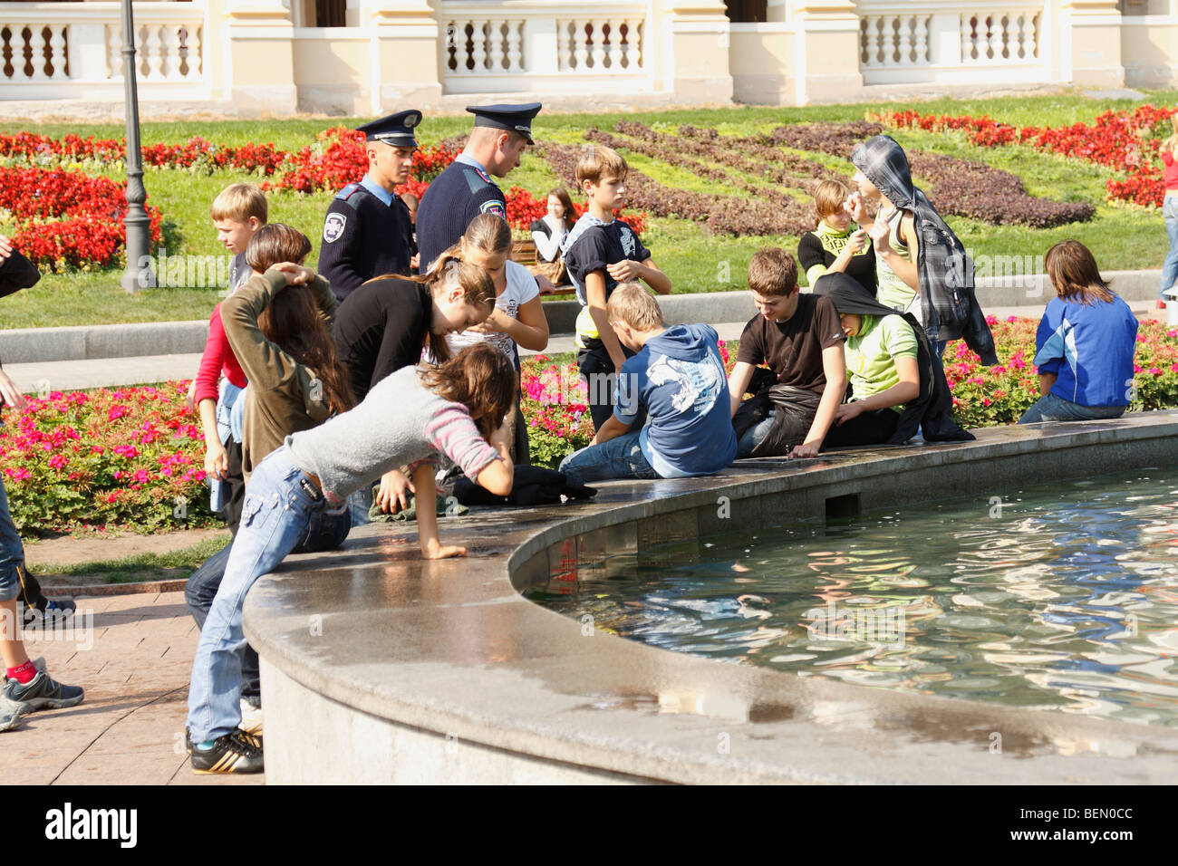 Ukrainian people arround Opera House, Odessa, Ukraine Stock Photo - Alamy