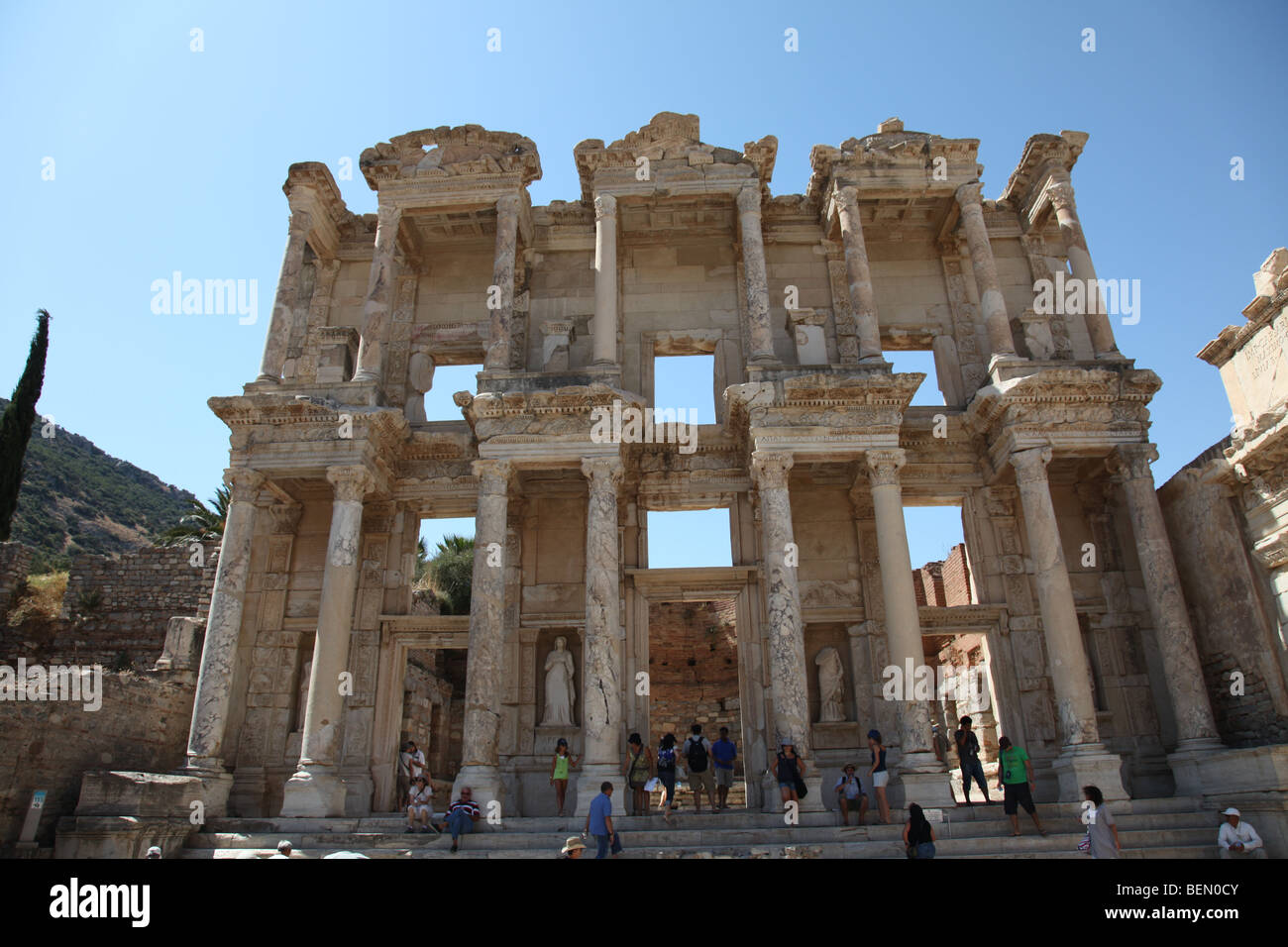 Ephesus Turkey library of Celsus Stock Photo - Alamy
