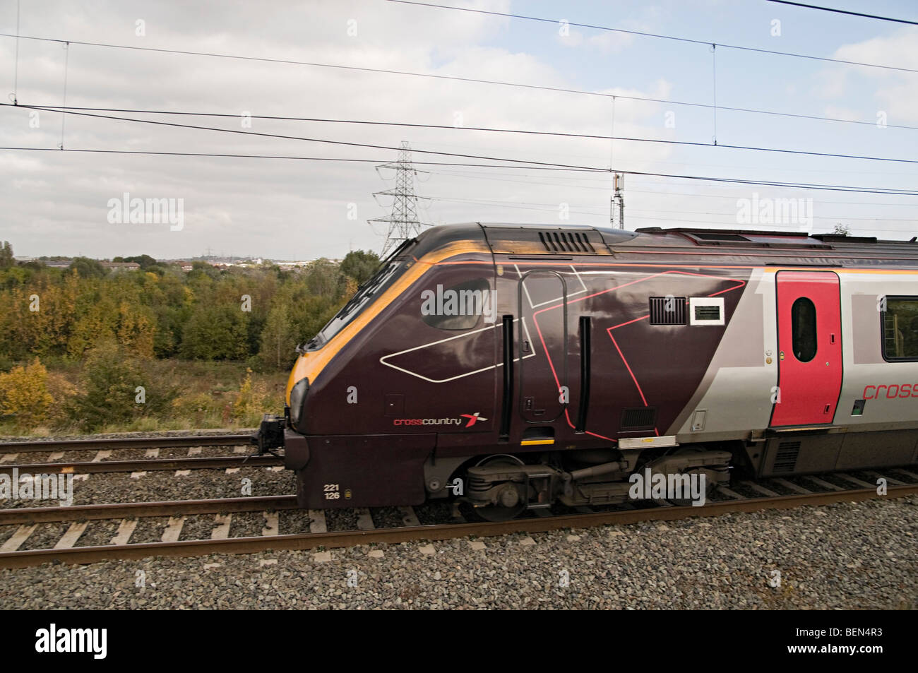 a cross country voyager train class 221 near dudley port west midlands ...