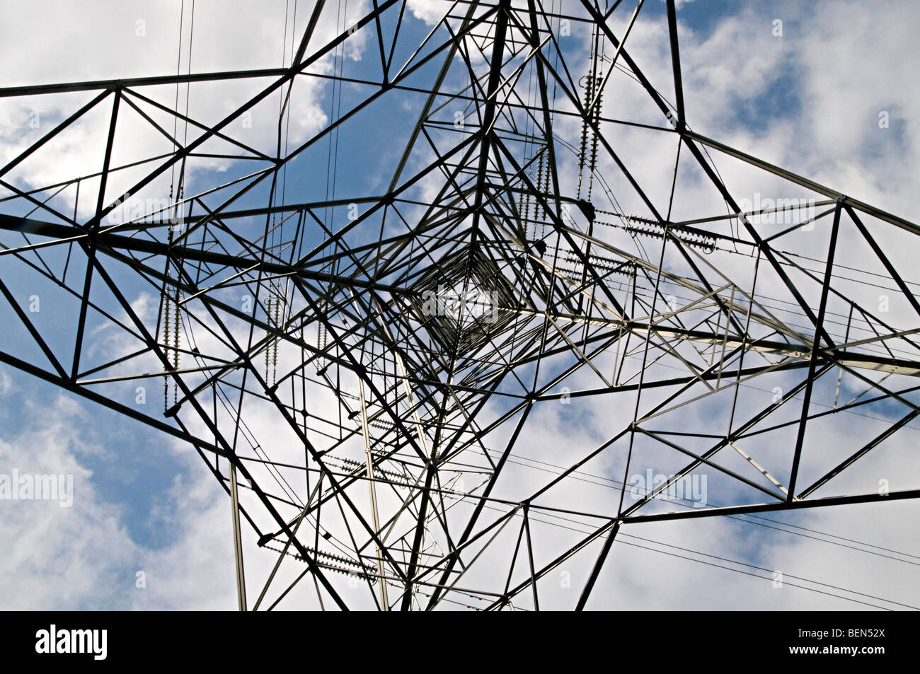 electricity pylon used to transmit power across the countryside Stock ...