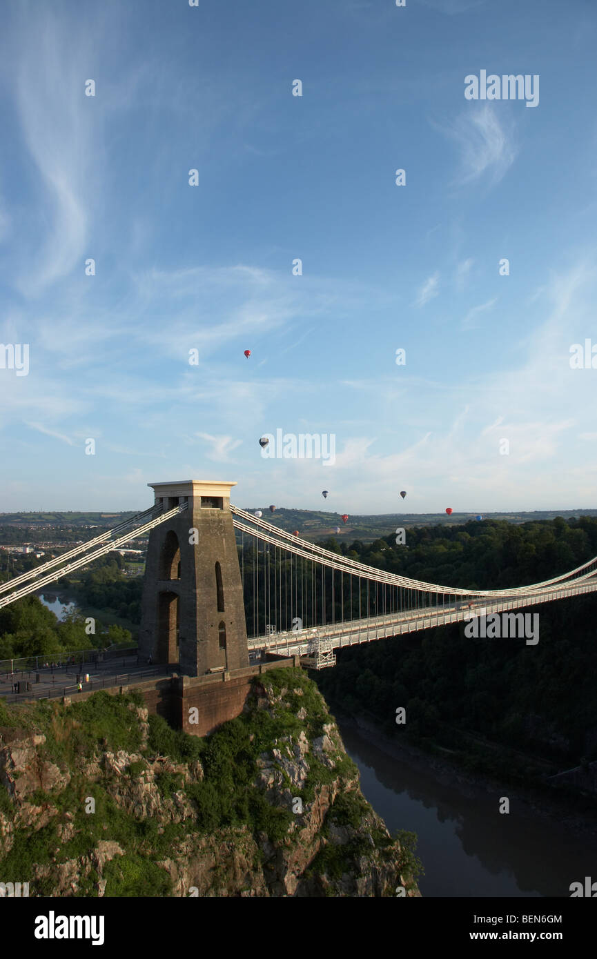 Clifton suspension Bridge - Bristol Balloon Festival 2009 Stock Photo ...