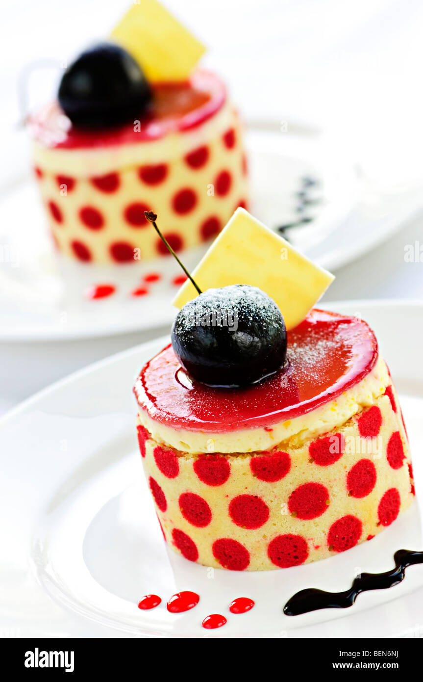 Fancy gourmet desserts isolated on white background Stock Photo - Alamy