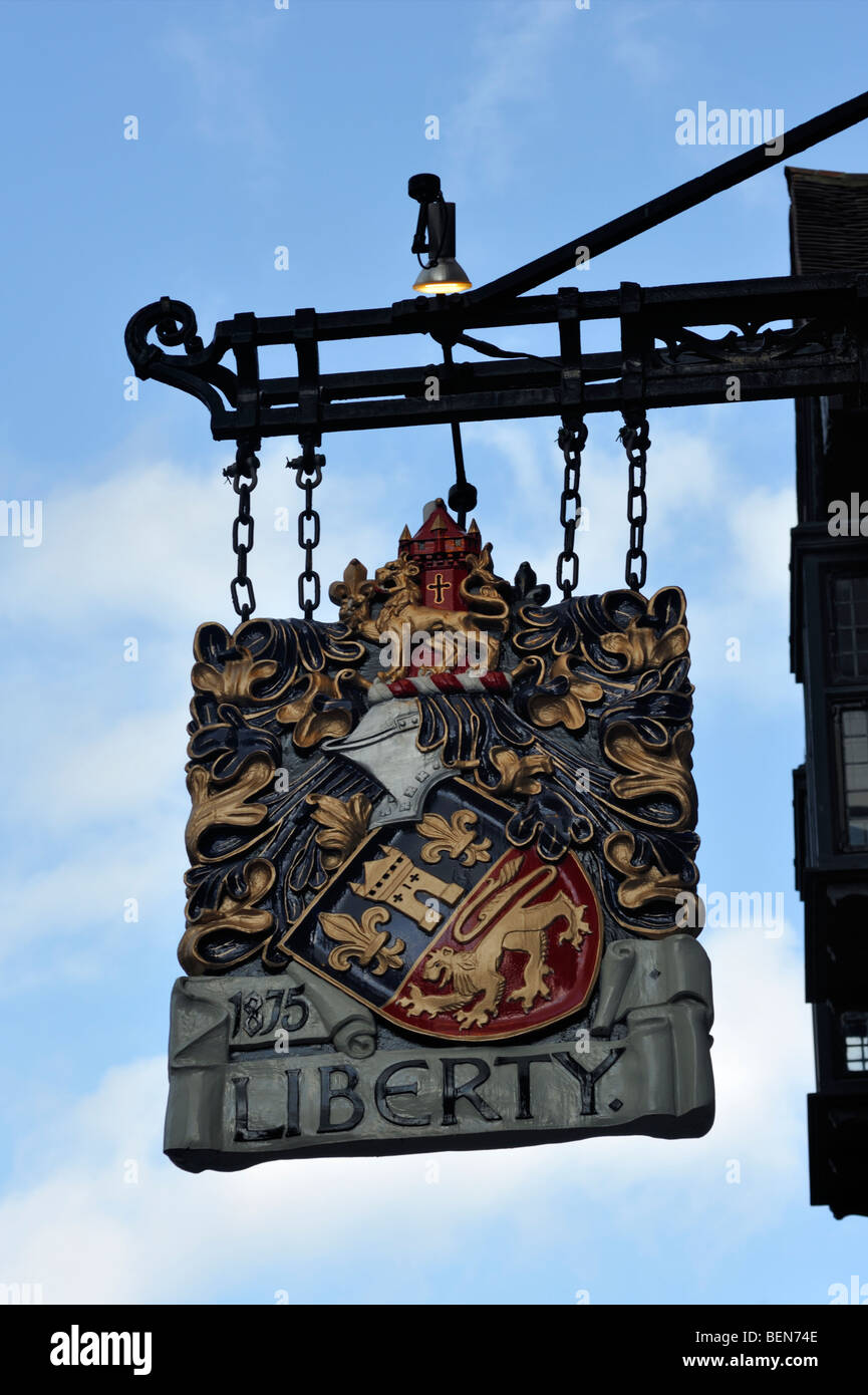 LONDON, UK - OCTOBER 10, 2009: Closeup of the hanging sign on the ...