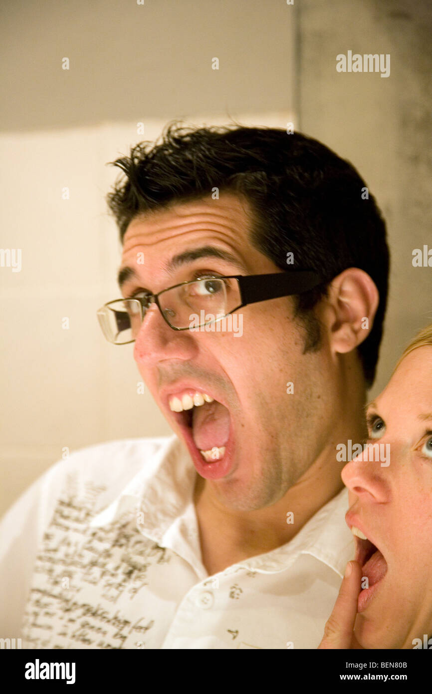 Acting - surprised and shocked Stock Photo - Alamy