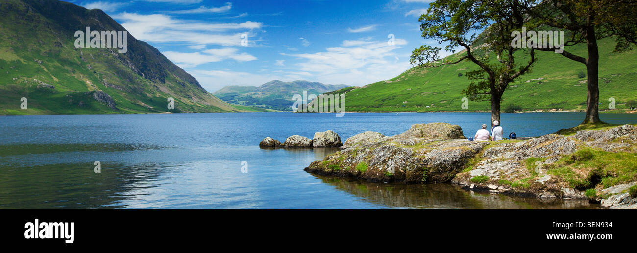 Crummock Water Scenic View With MellBreak Mountain High Above The Lake ...