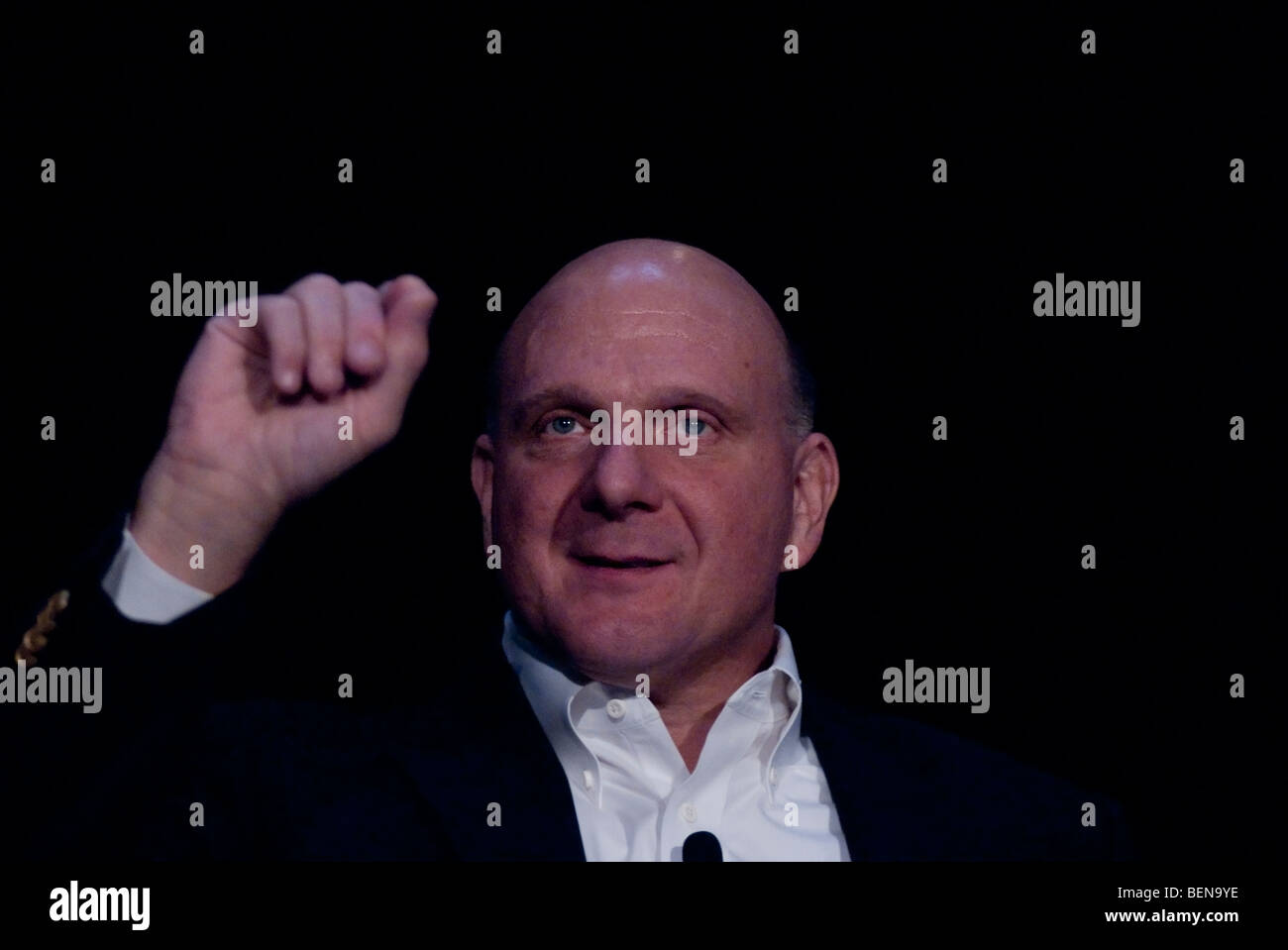 Steve Ballmer, Microsoft Chief Executive Officer, during his speech at ...
