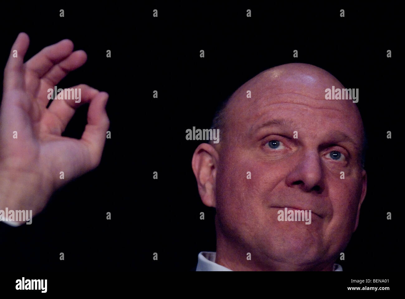 Steve Ballmer, Microsoft Chief Executive Officer, during his speech at ...