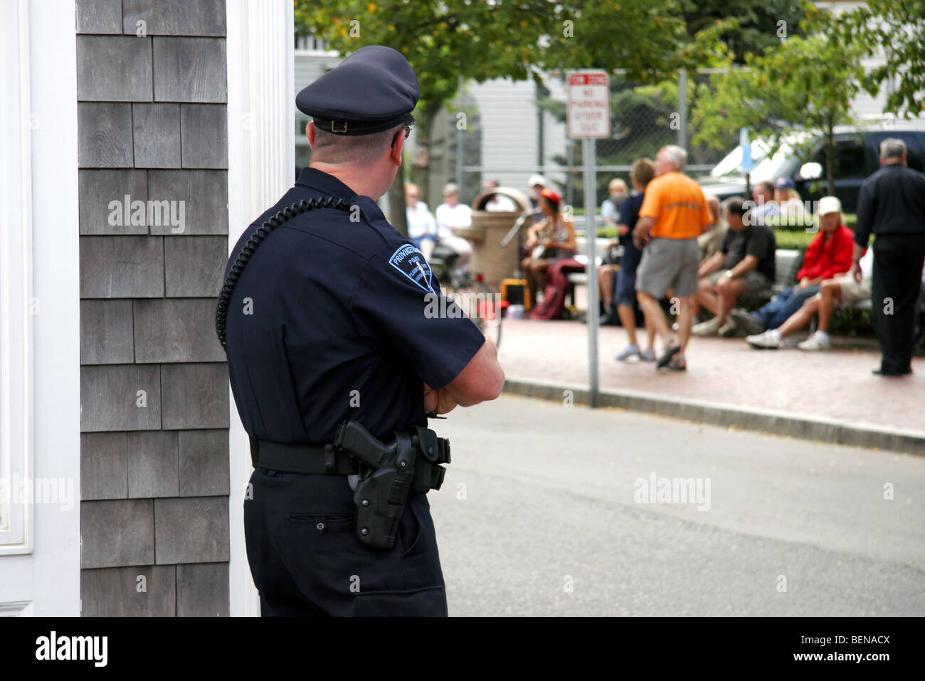 American beat cop, Provincetown, Cape Cod, New England, Massachusetts ...