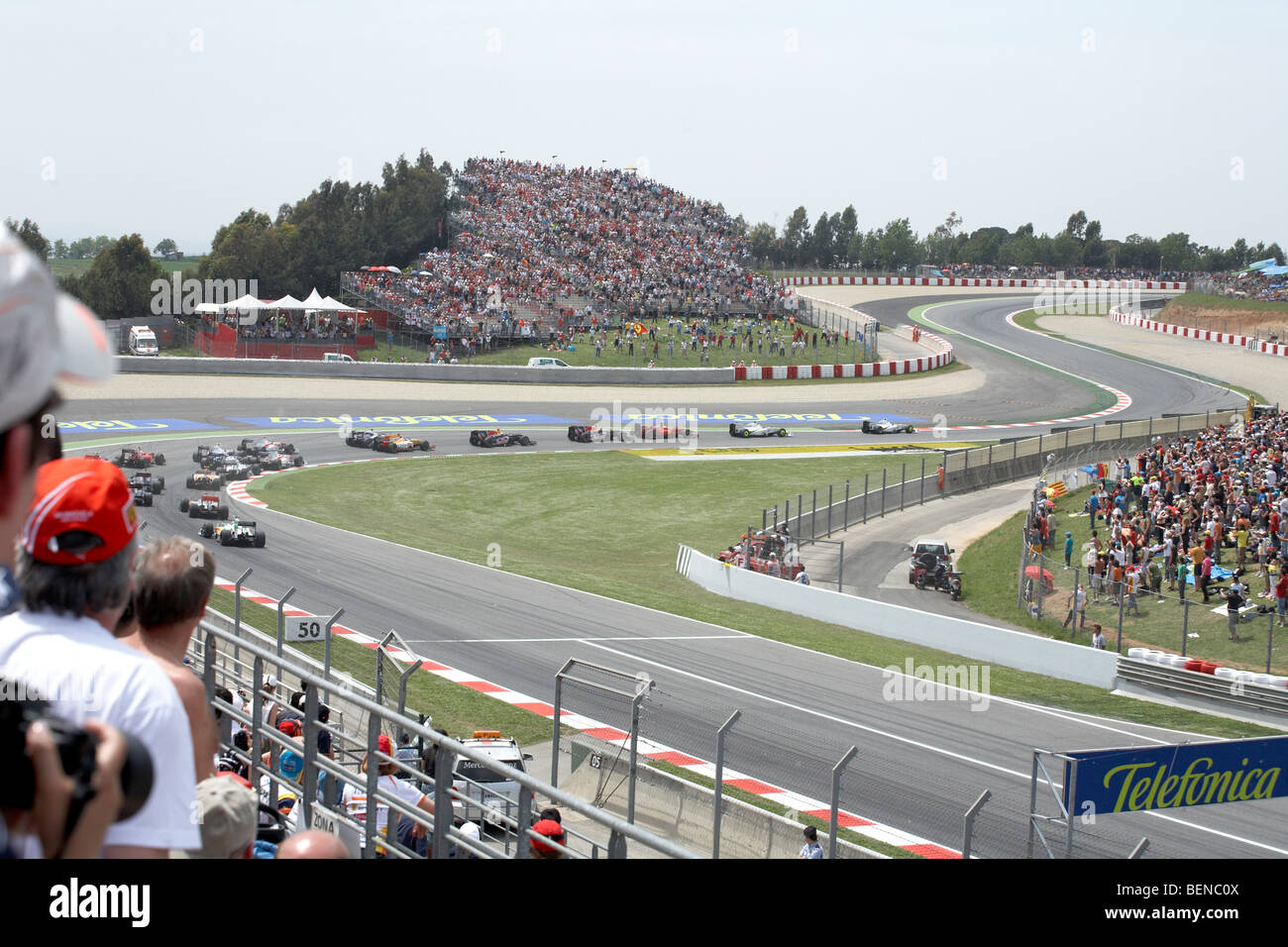 The first corner, Circuit de Catalunya Barcelona Grand Prix 2009 Stock ...