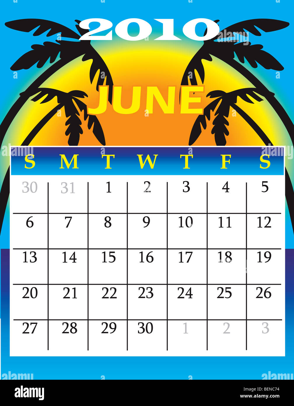 Vector Illustration of 2010 Calendar with a monthly, I have all 12 ...