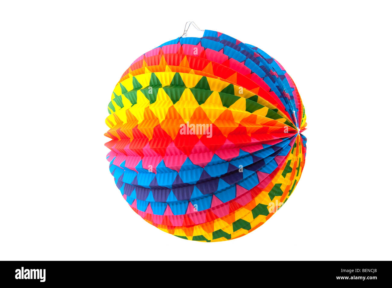 Paper round Chinese lantern in many colors Stock Photo - Alamy