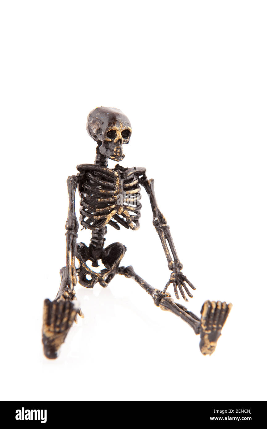 Human skeleton sitting Cut Out Stock Images & Pictures - Alamy