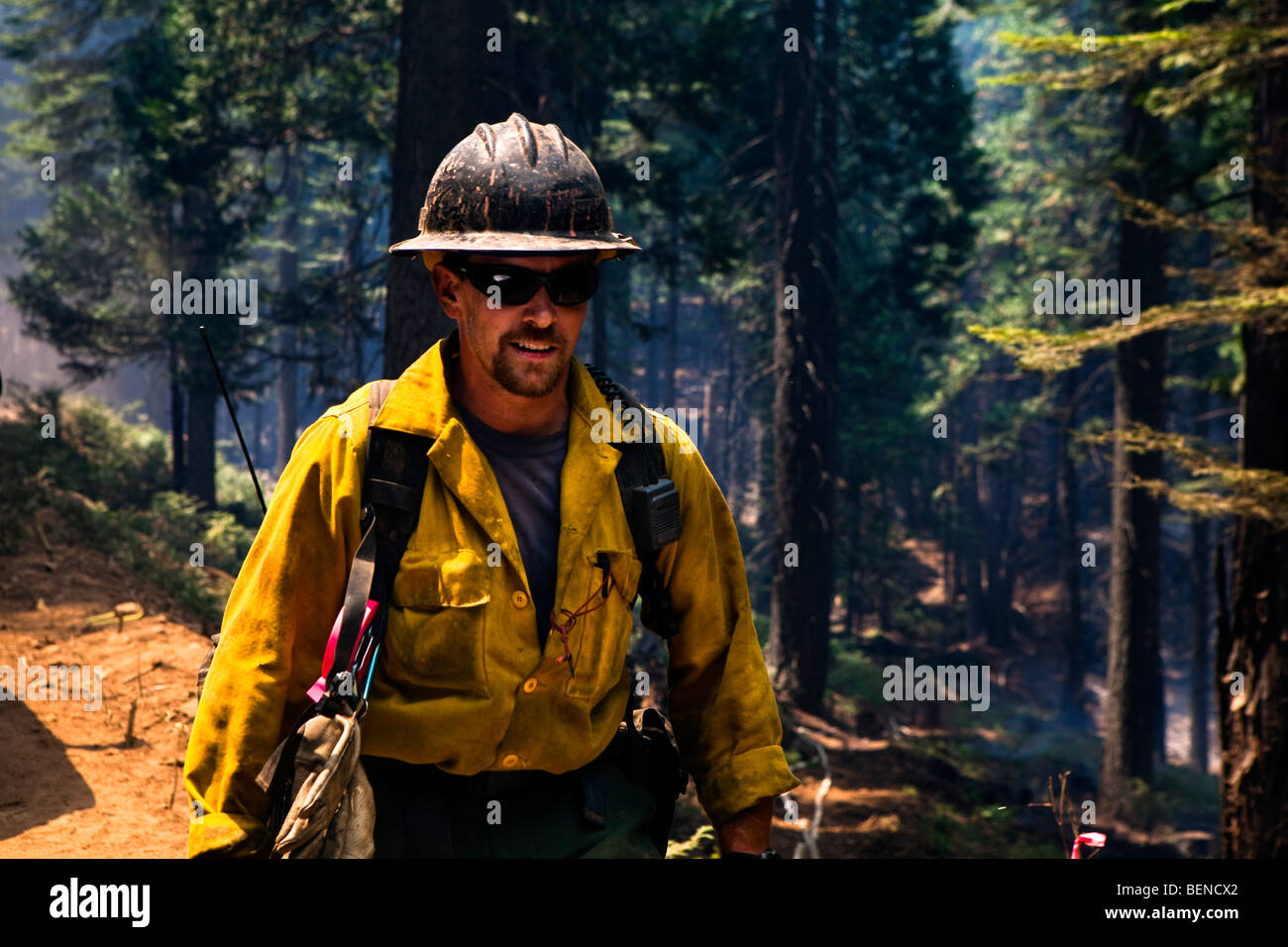 Wildland firefighters at California Knight wildfire in Stanislaus ...