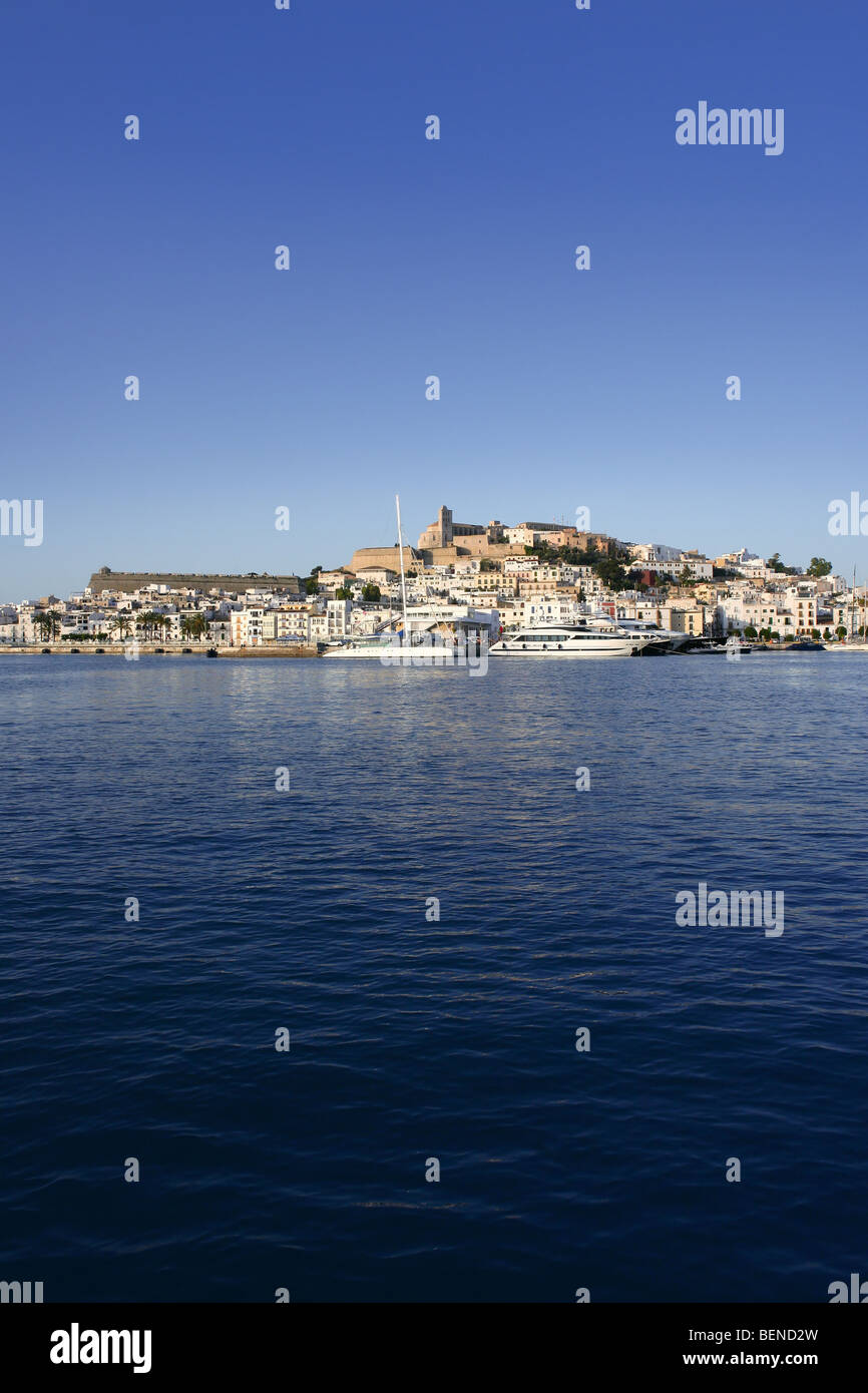 Ibiza island harbor in Mediterranean spanish sea Stock Photo - Alamy