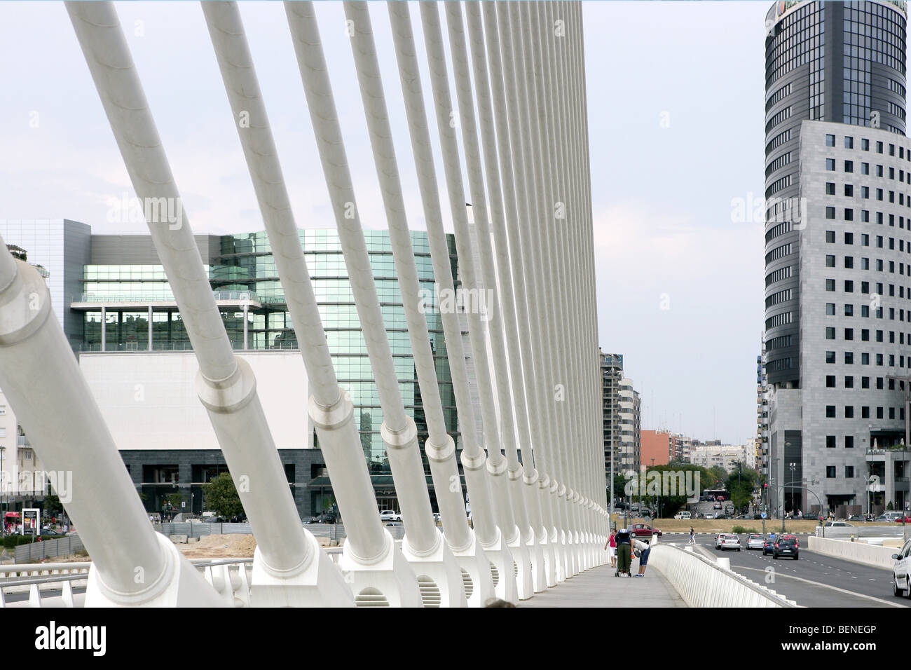 City scape urban bridge scene in Valencia, Europe, Spain Stock Photo ...