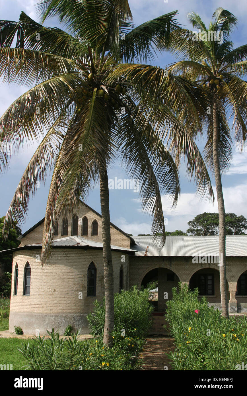 Catholic missionary post / mission station at Moanda / Muanda, Congo ...